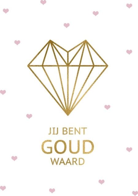 Cadeaubox Jij bent goud waard - Cadeau jij bent goud waard